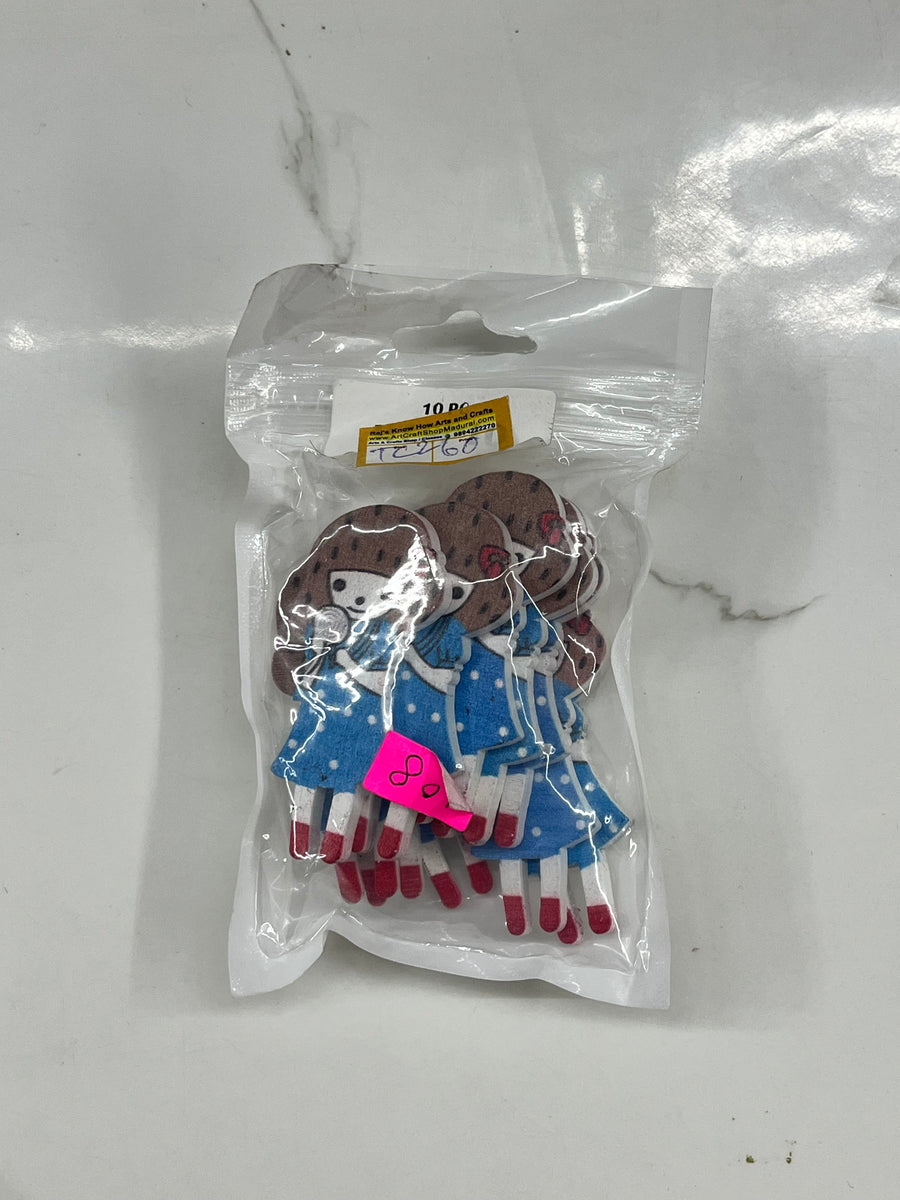 Wooden button dangler-10 piece – KnowHowArtCraft