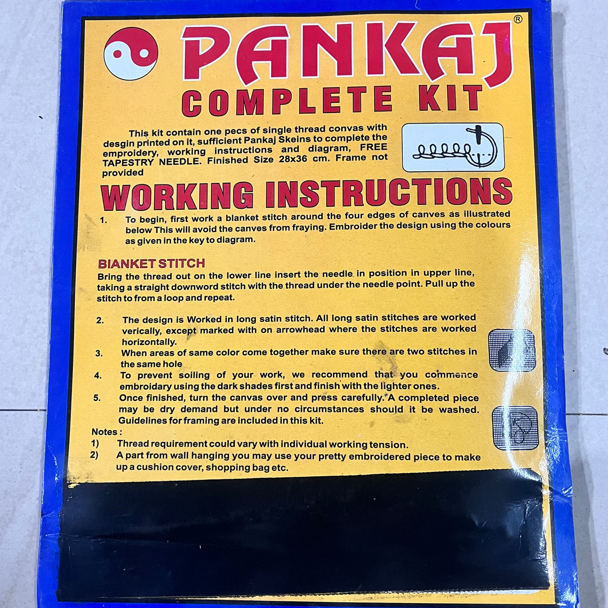 PANKAJ STITCH KIT BIG PANK - 25x28cm – KnowHowArtCraft