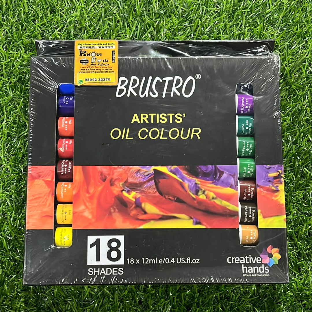 Brustro Artist Oil Colour - 18 shades – KnowHowArtCraft