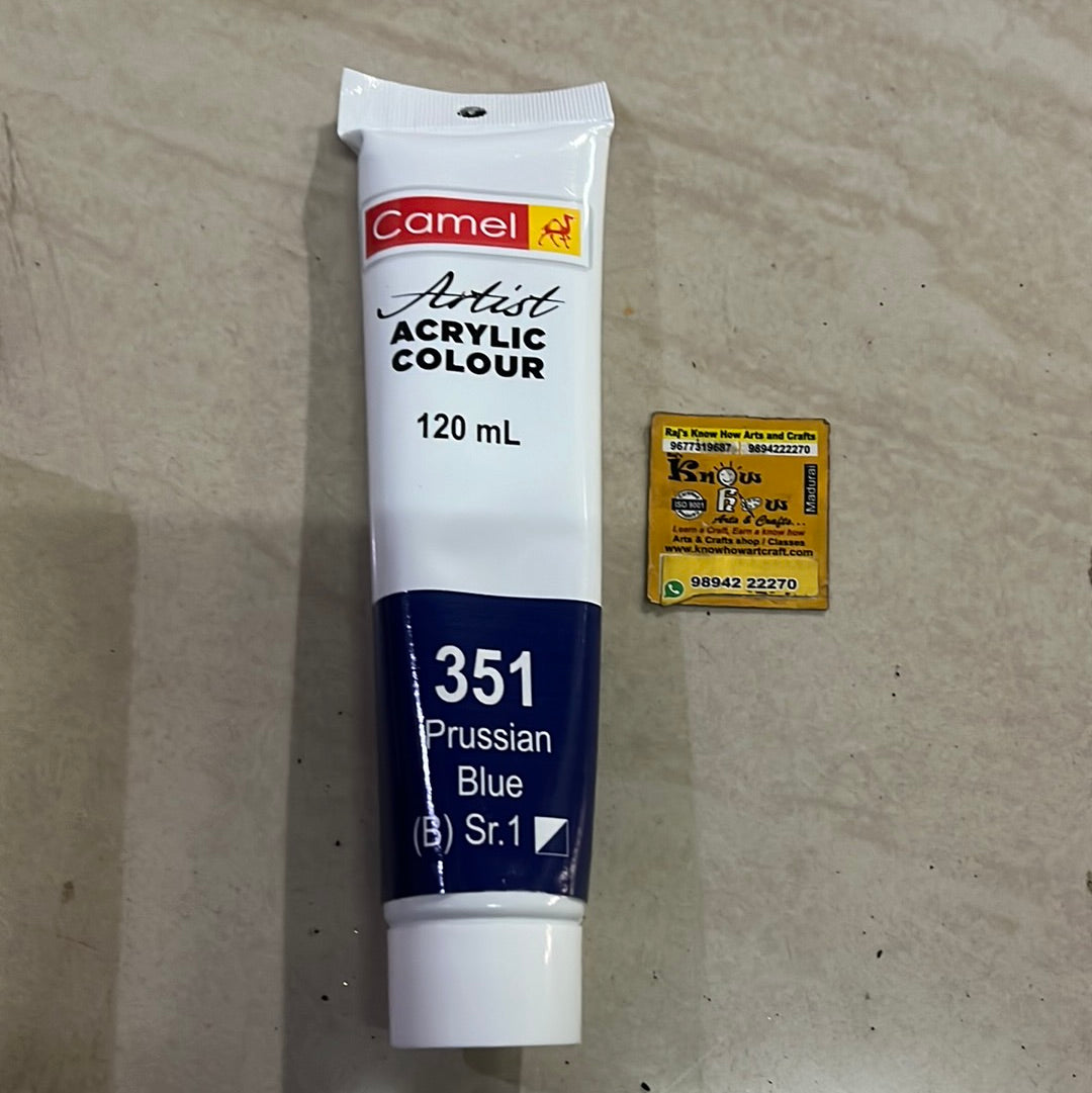 Prussian blue -120ml Camlin Artist range acrylic colours – KnowHowArtCraft