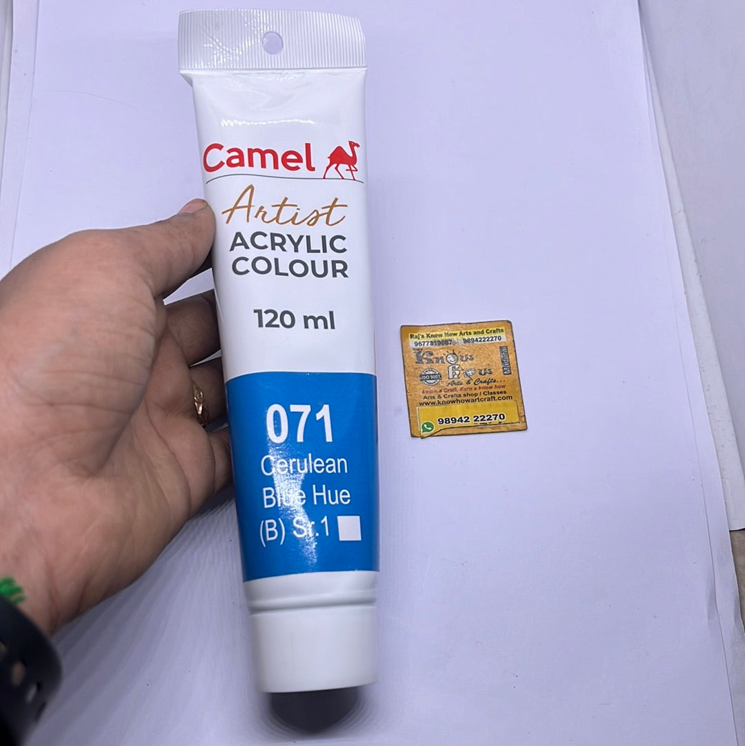 Cerulean blue hue -120ml Camlin Artist range acrylic colours-890142501 ...