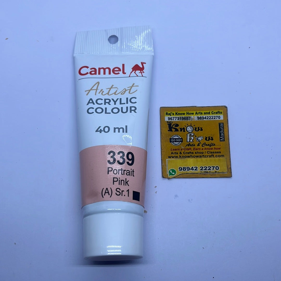 Portrait pink -40ml Camlin Artist range acrylic colours-8901425050149 ...
