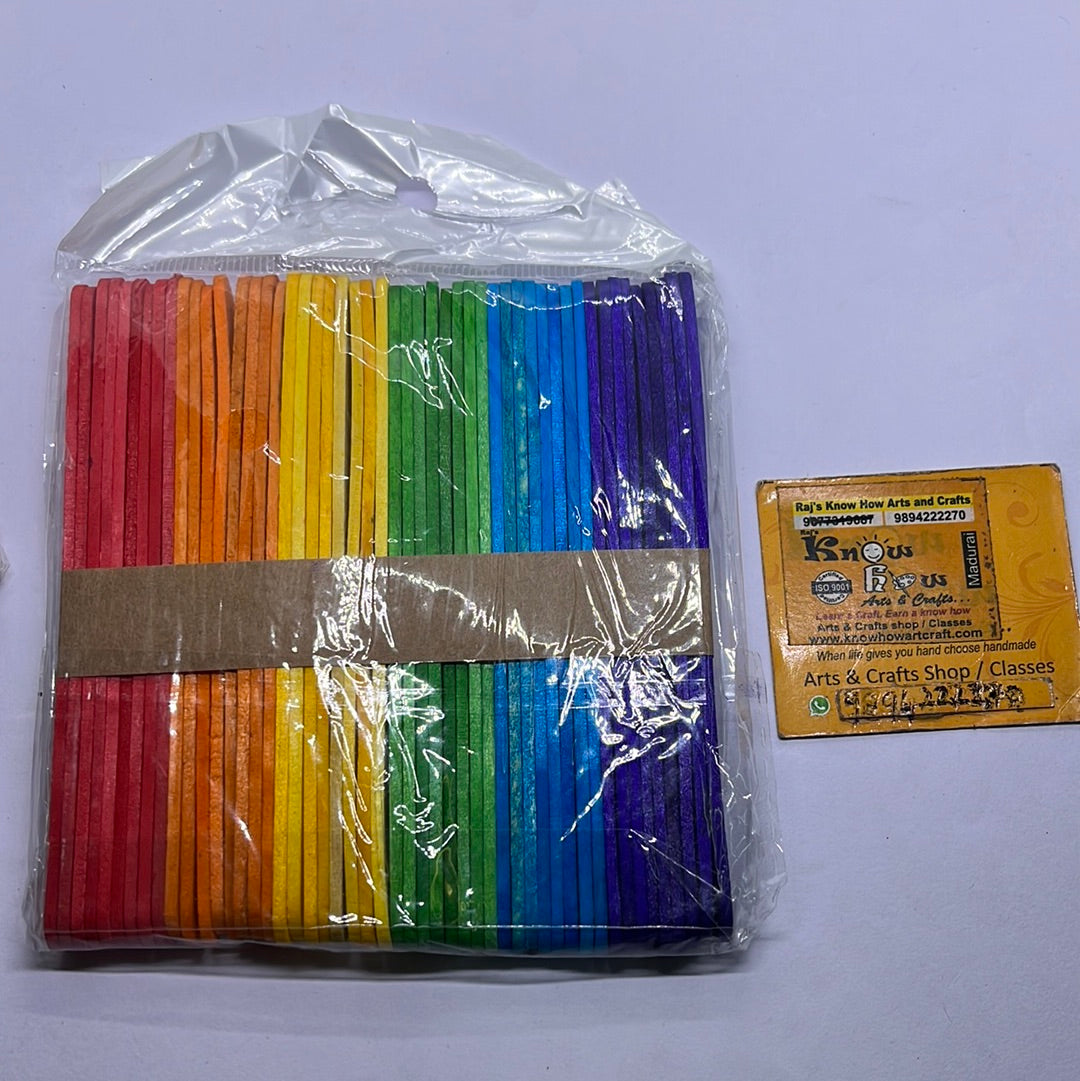 Color ice cream sticks 10 inches – KnowHowArtCraft