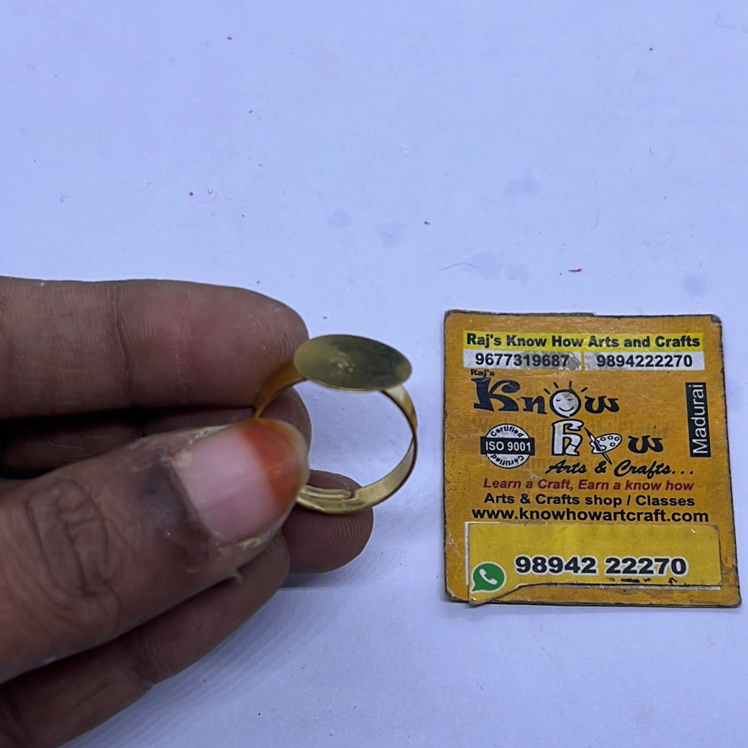 Gold Finger ring base 5pc in a pack – KnowHowArtCraft