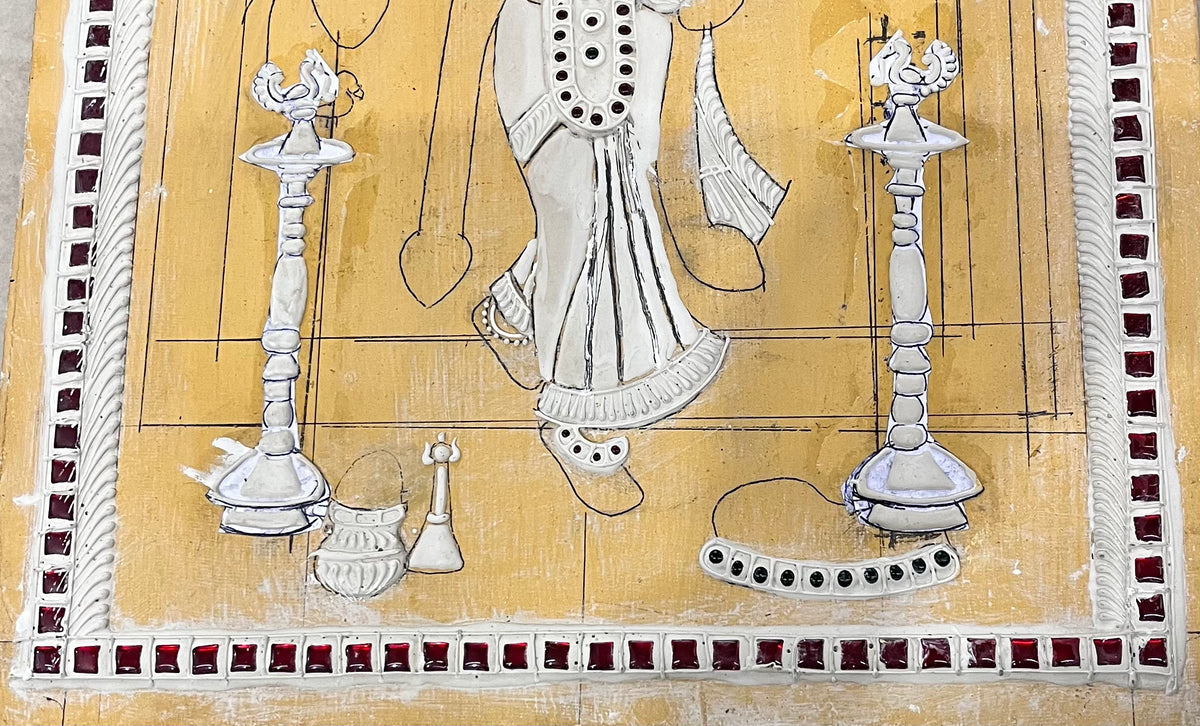 Vara mahalakshmi Tanjore Muck Board 12x15 -1Board(15 days delivery tim ...