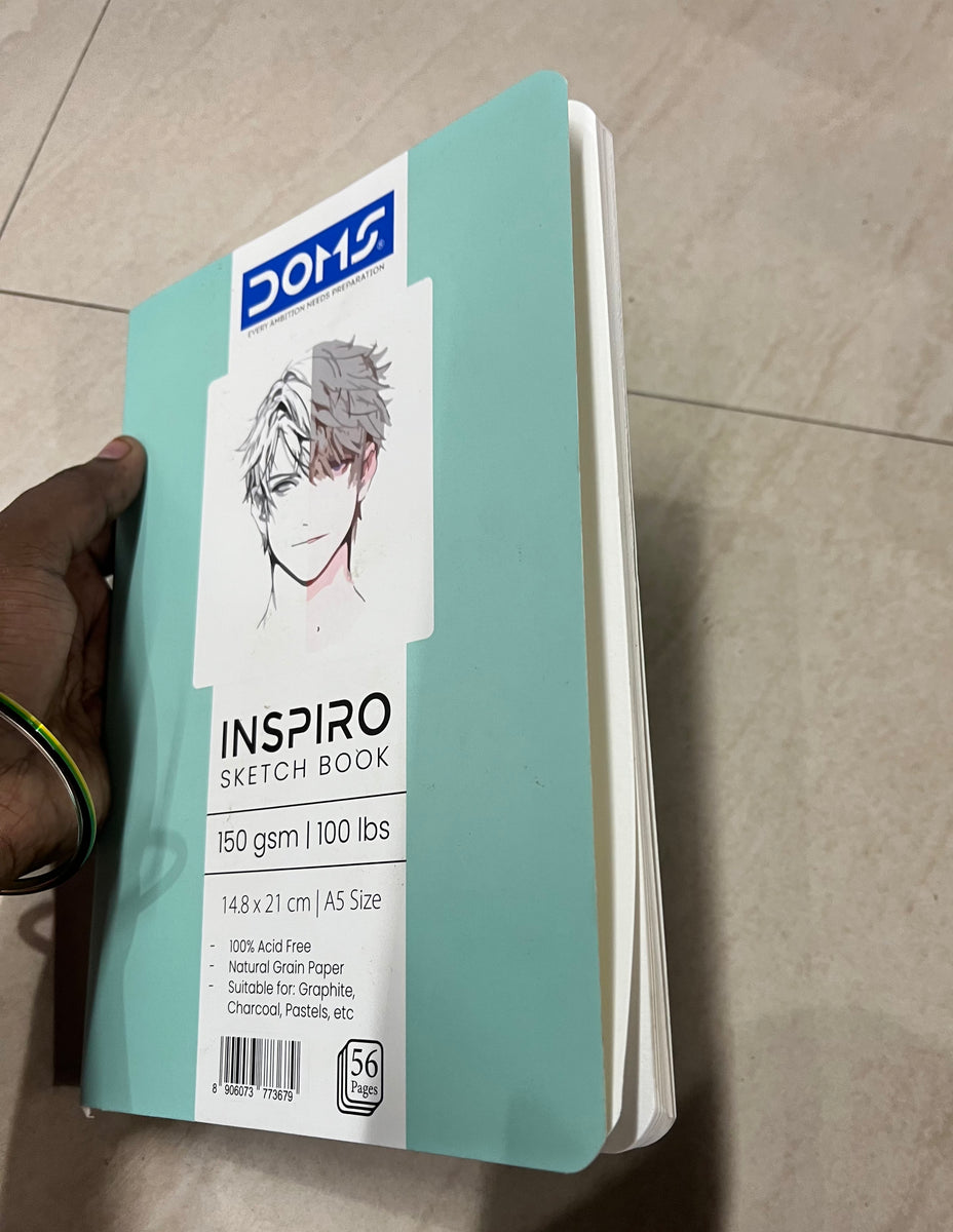 A5 Doms inspiro sketch book -150 gsm 56pages 1book /-3679 – KnowHowArtCraft