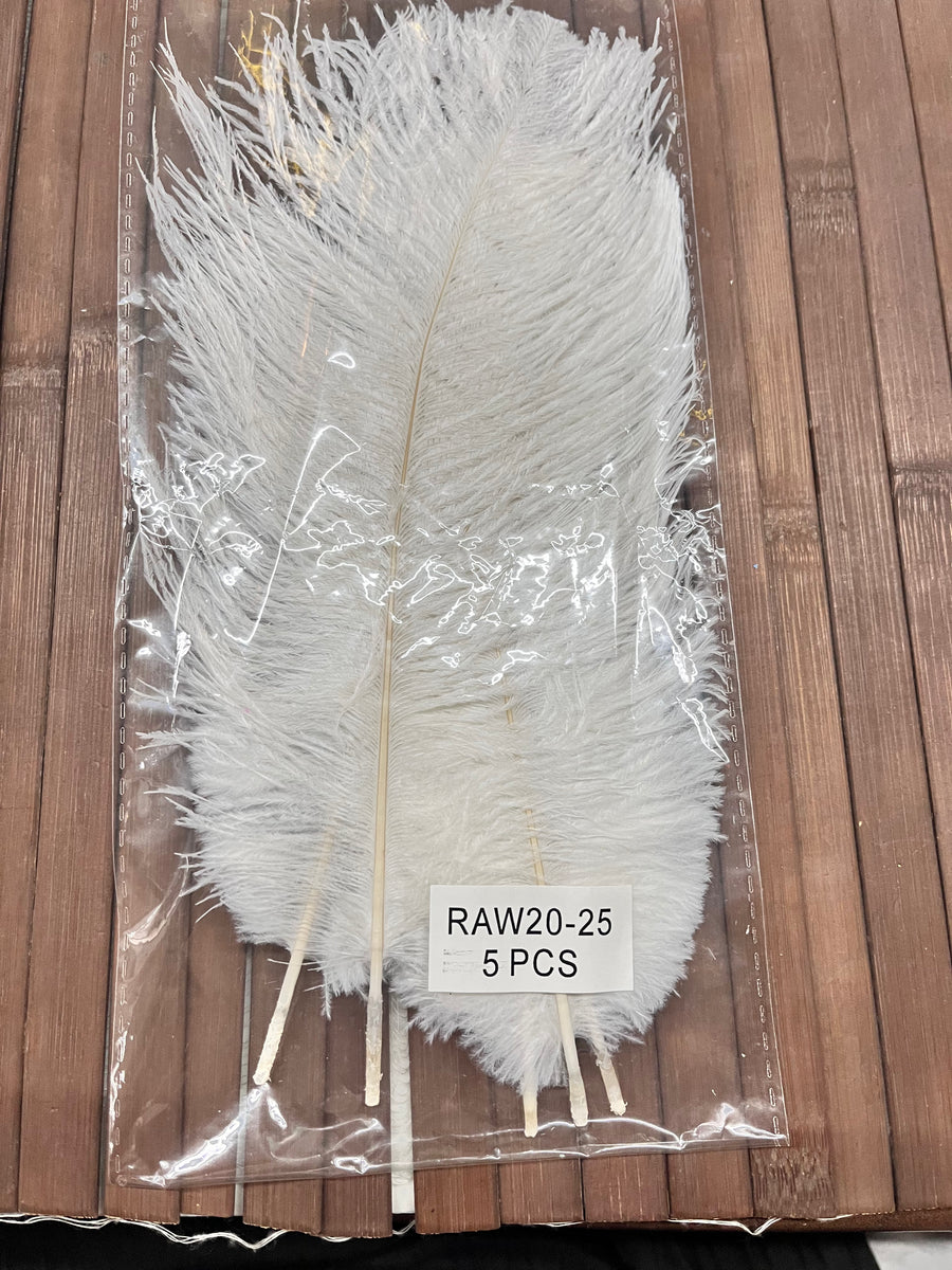 Artificial Ostrich Feather midum 5piece pack – KnowHowArtCraft