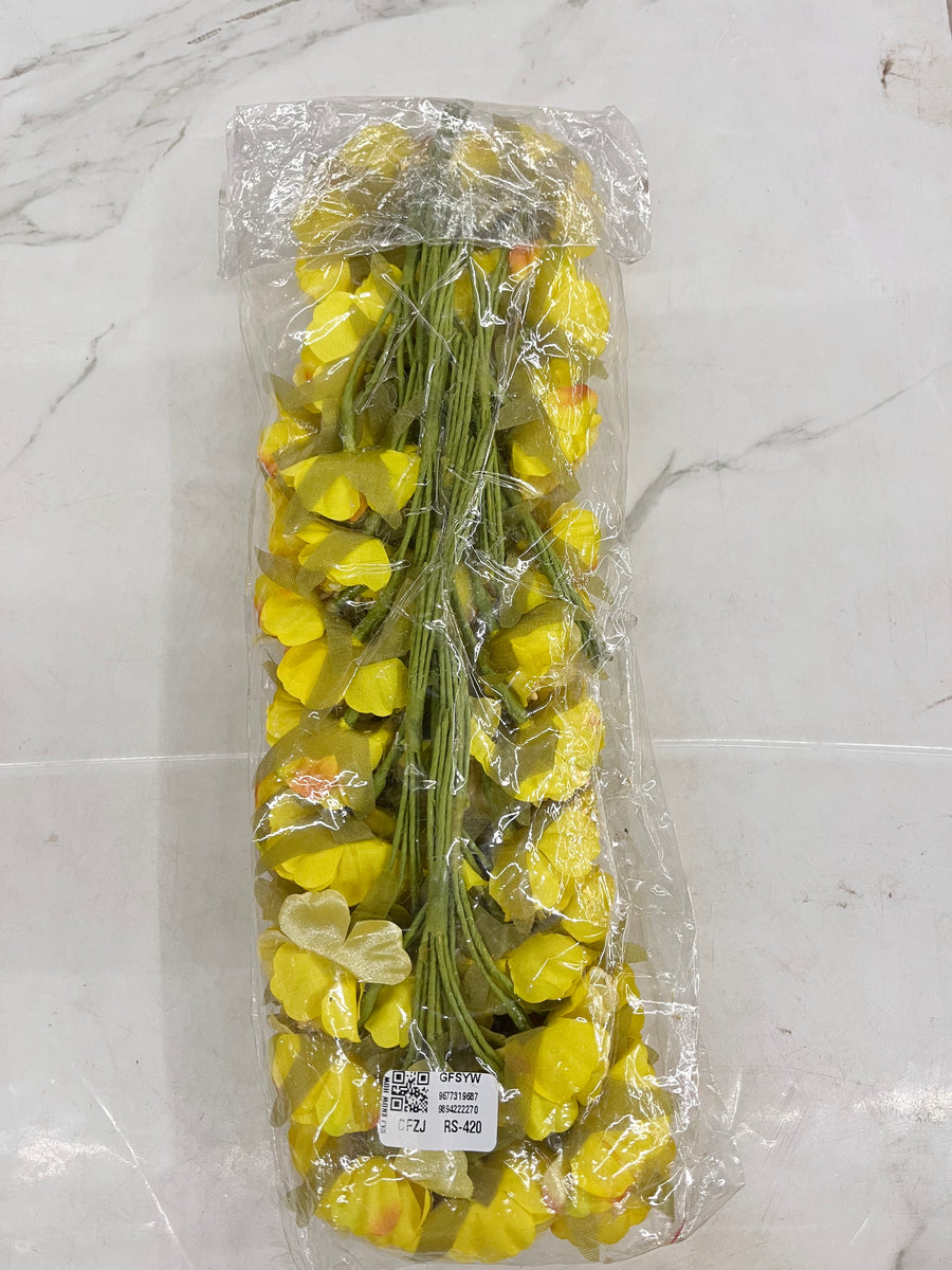 Gulab flower shining yellow -GFSYW 1piece pack – KnowHowArtCraft