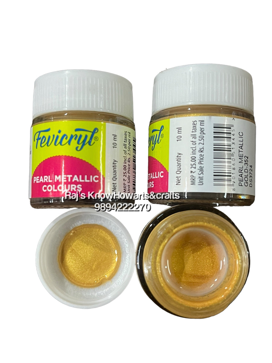 Fevicryl pearl metallic gold - 352 – KnowHowArtCraft