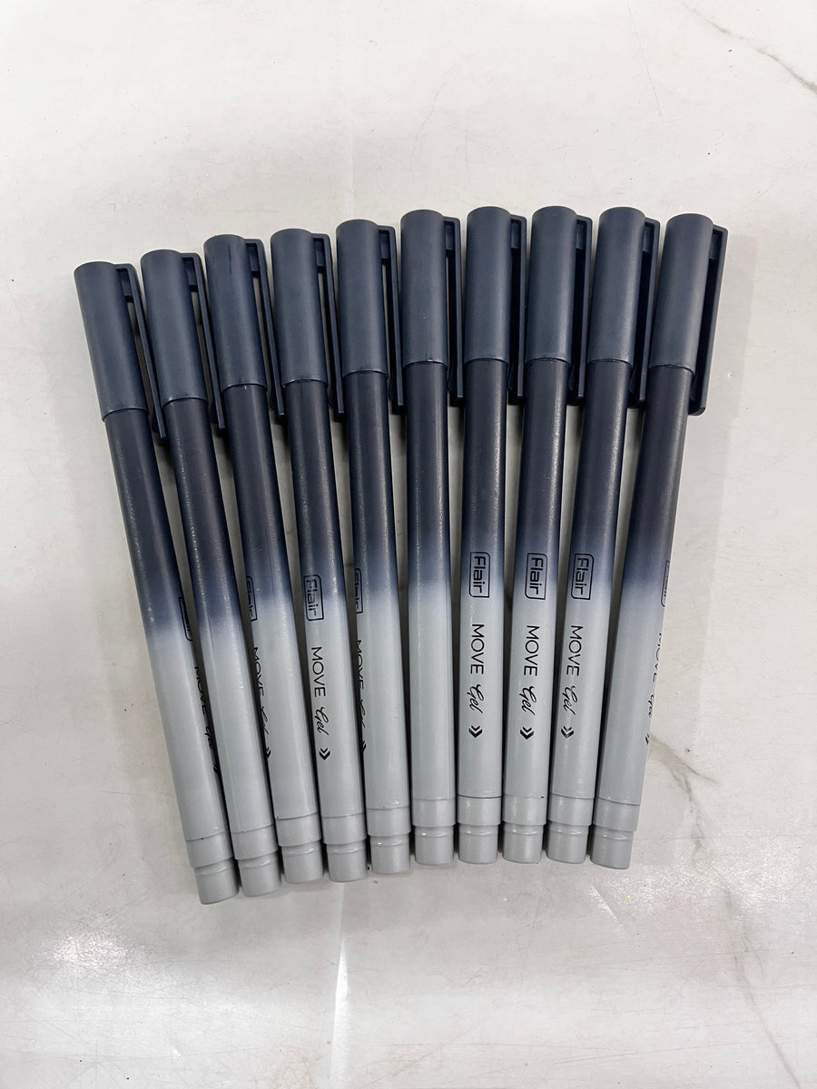 Flair move gel pen Black-10piece pack – KnowHowArtCraft