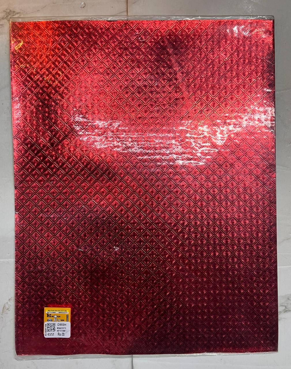 Diamond metalic Red(10 sheet) 25X32 inch – KnowHowArtCraft