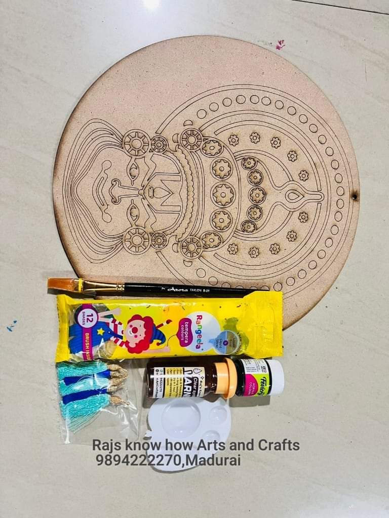 Kathakali premarked mdf DIY kit - – KnowHowArtCraft