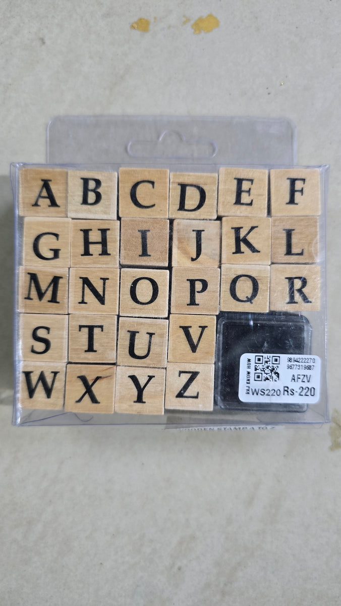 Abcd wooden stamps upper case – KnowHowArtCraft