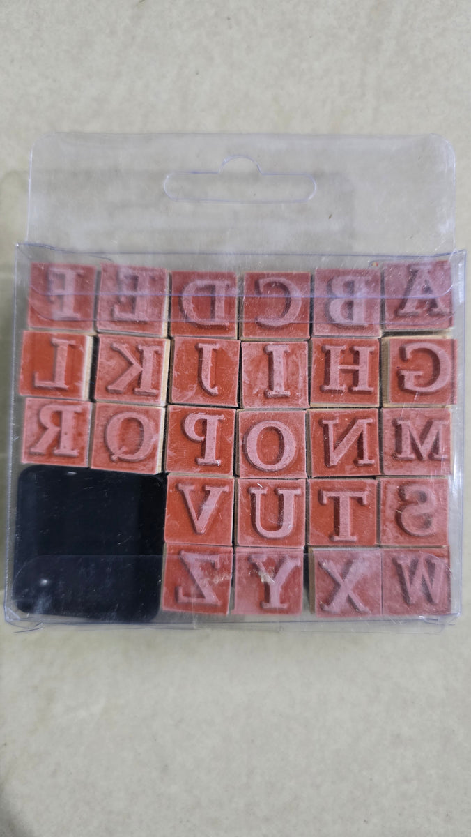 Abcd wooden stamps upper case – KnowHowArtCraft