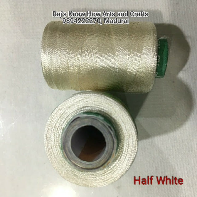 Silk Thread Half White-1 Roll – KnowHowArtCraft