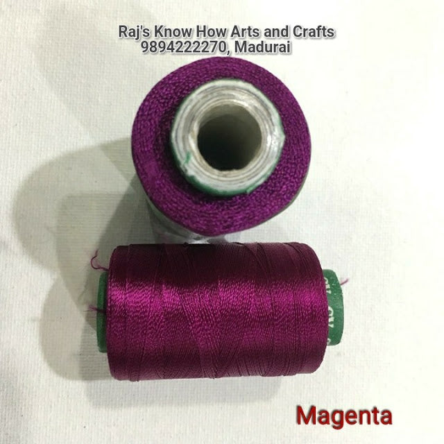 Silk Thread Magenta-1 Roll – KnowHowArtCraft