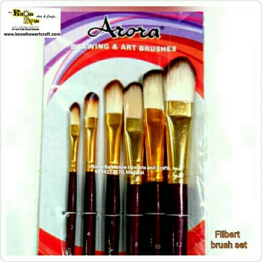 Filbert White hair Brush set Rs.350/set this set conrtains Brush number ...