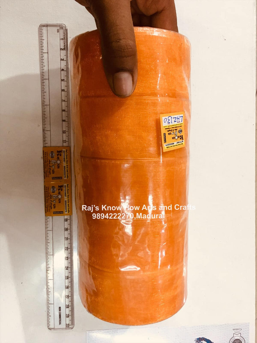 Orange organza ribbon 1 inch – KnowHowArtCraft