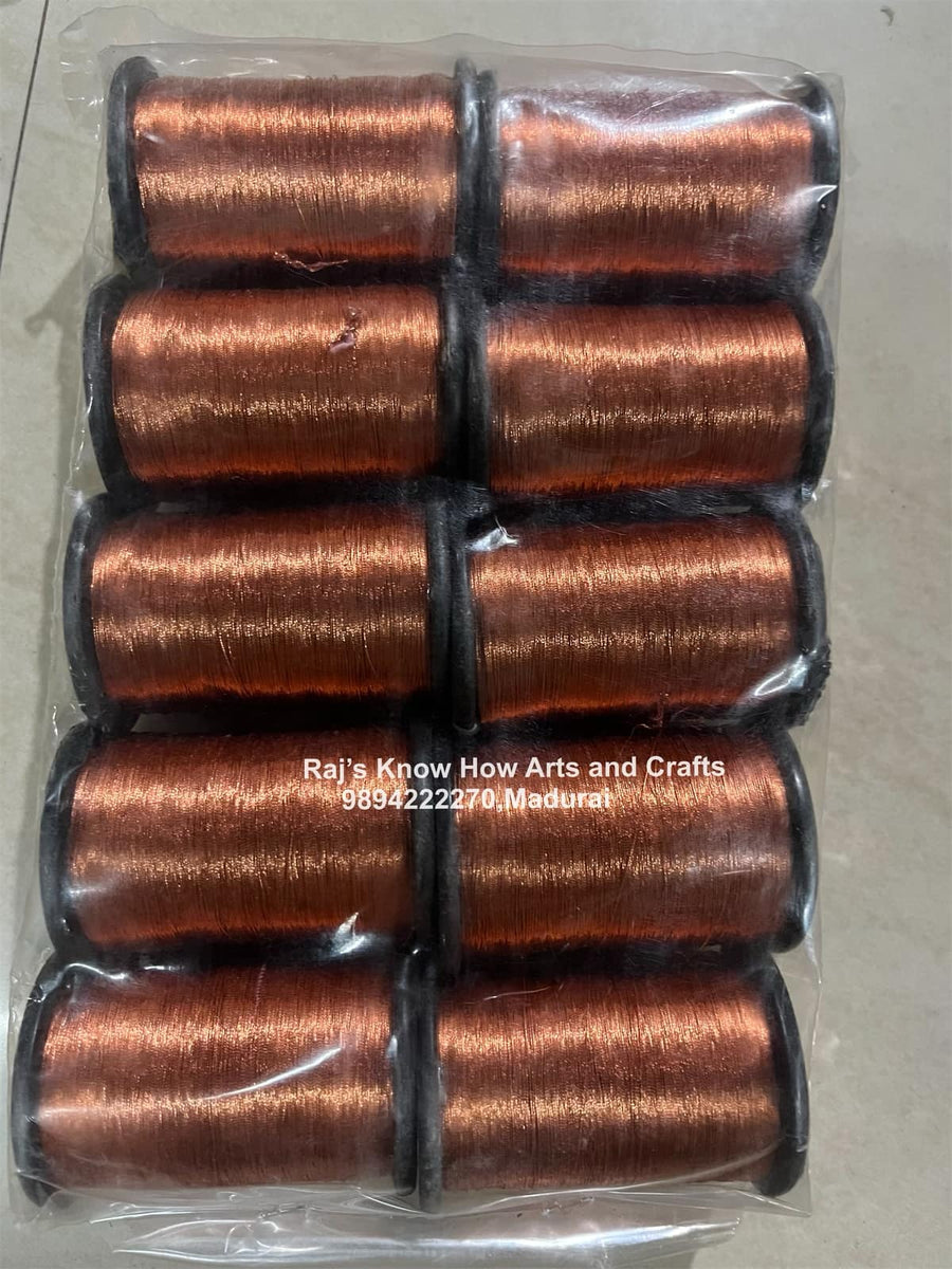 Copper zari thread – KnowHowArtCraft