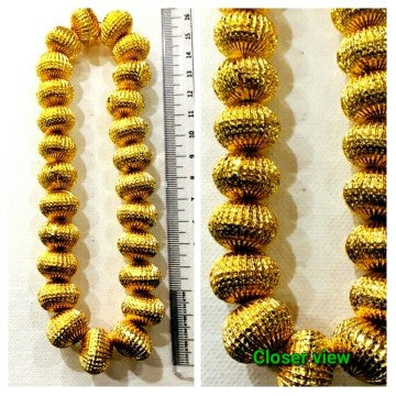 Flat gold Chakri beads-10g in a pack – KnowHowArtCraft