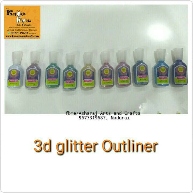 Fevicryl 3d outliner Glitter Colour set of 6 colors – KnowHowArtCraft