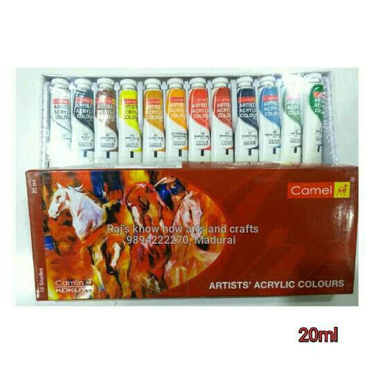 20ml Camlin Artist range acrylic colours – KnowHowArtCraft